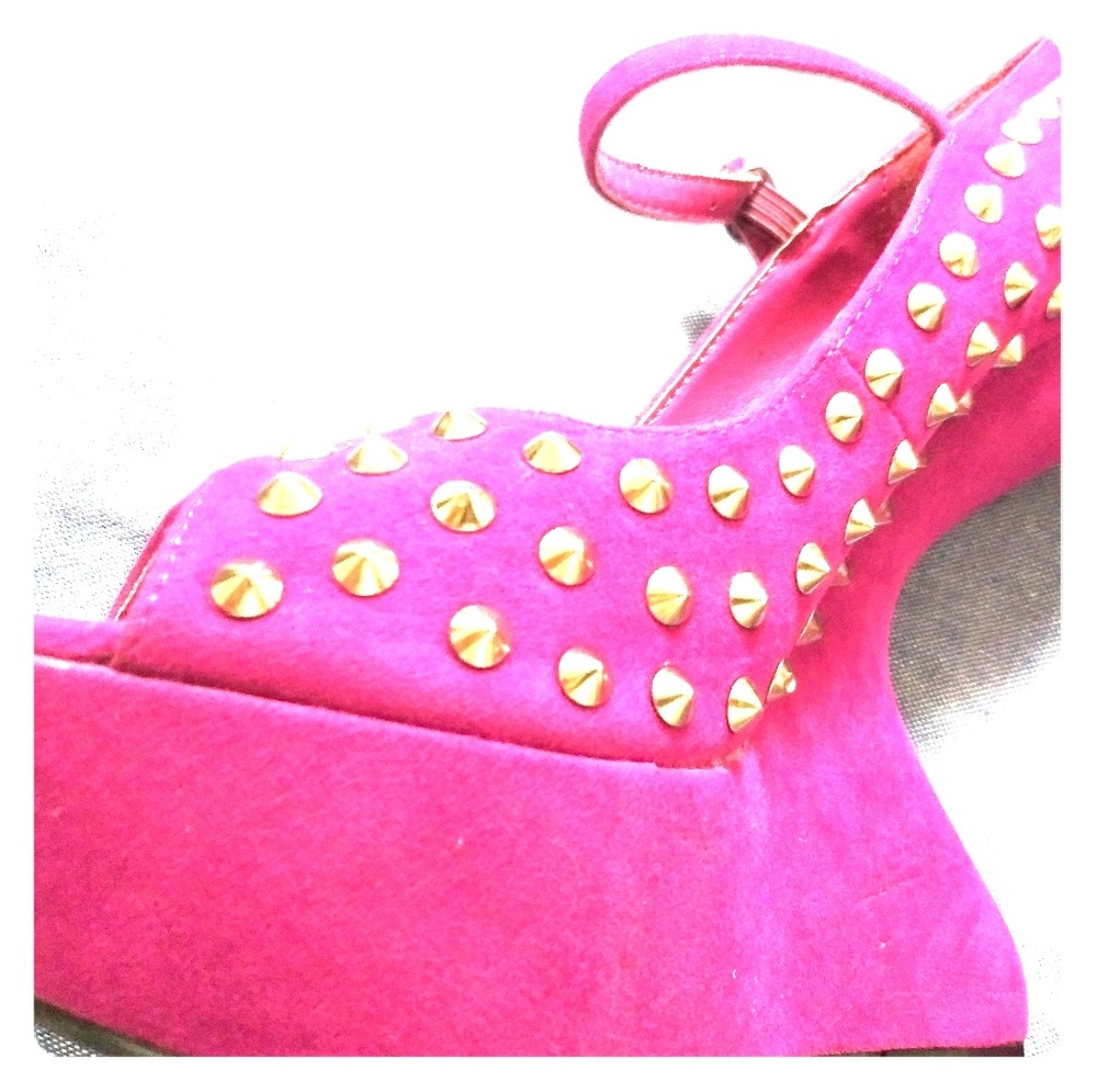 Barbie Pink Studded Peep Toes - Gem